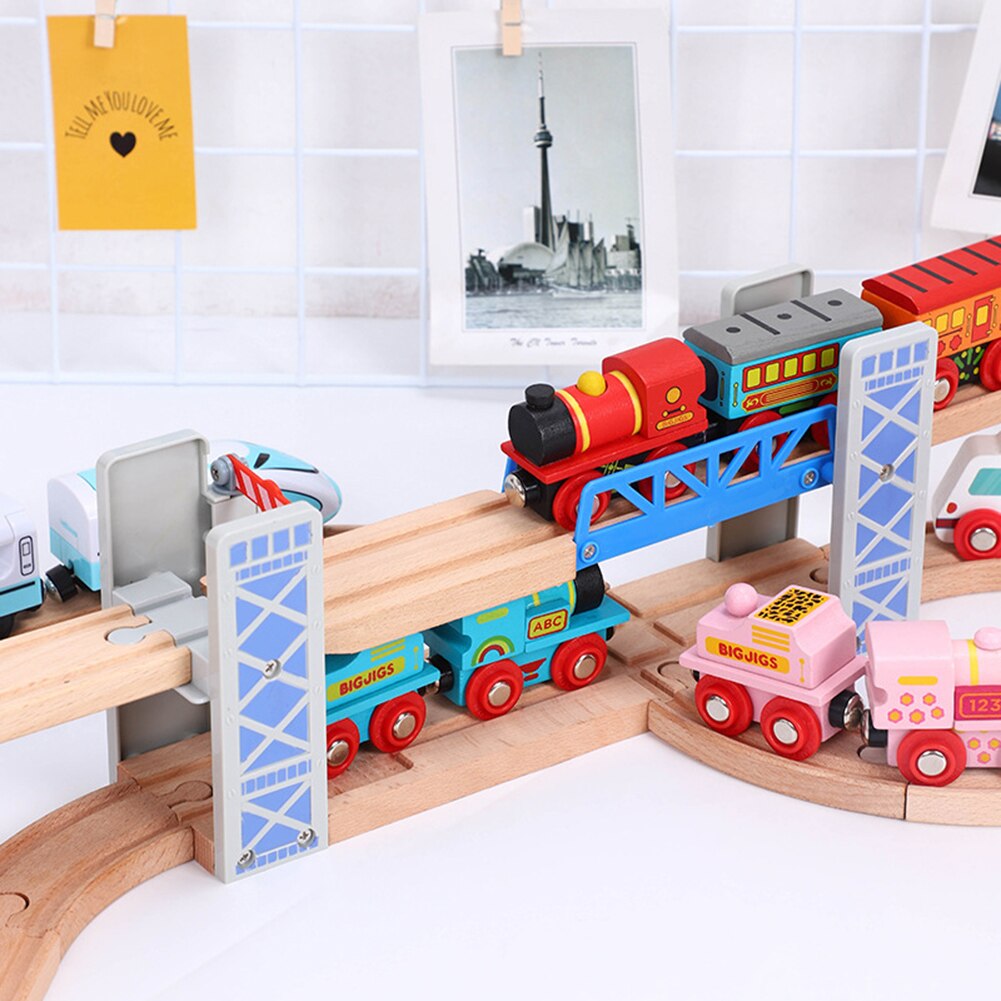 Wooden Double Deck Bridge Overpass Kid Toy Parent_... – Grandado