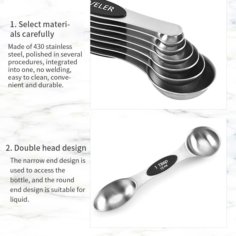 8 Pcs/Set Measuring Spoons Stainless Steel Seasoni... – Grandado