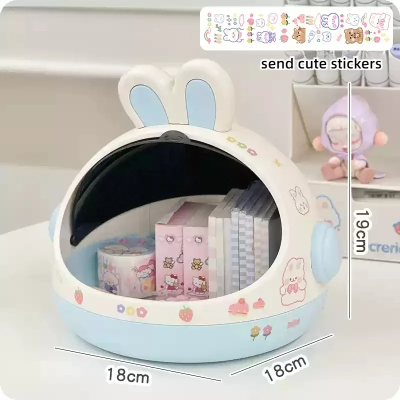 Desktop Rabbit Storage Box Desk Organizer Bin Cute... – Vicedeal