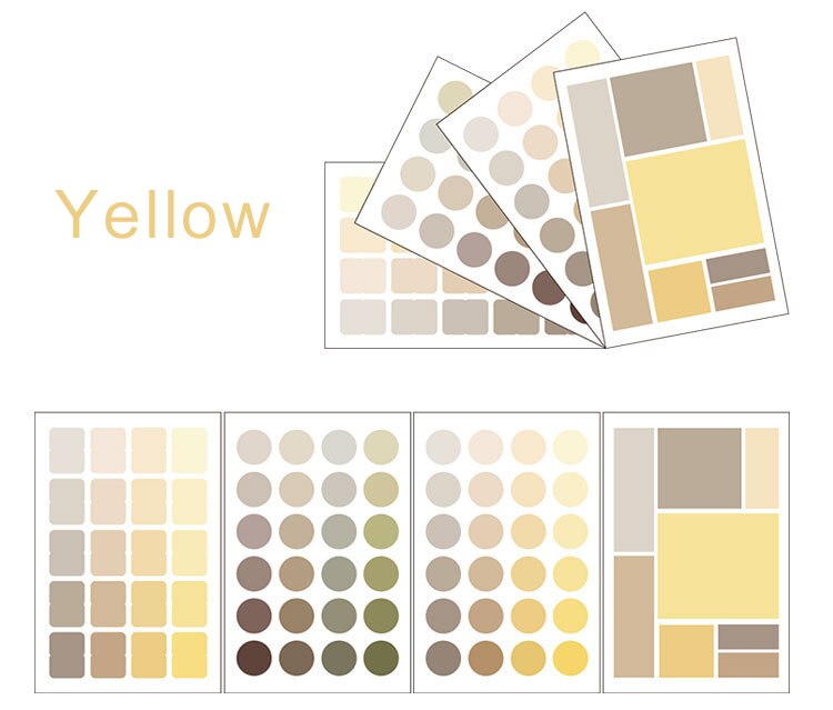 4Pcs DIY Stickers Dot Gradient Color Scrapbook Alb... – Grandado