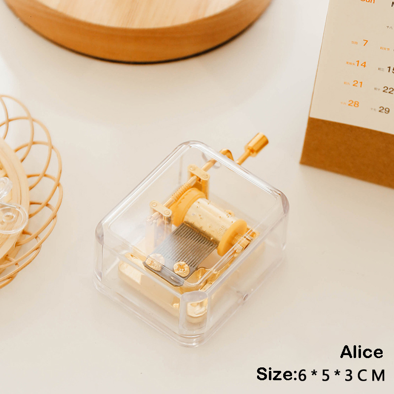 Birthday Transparent Music Boxes Hand-cranked Cloc... – Vicedeal
