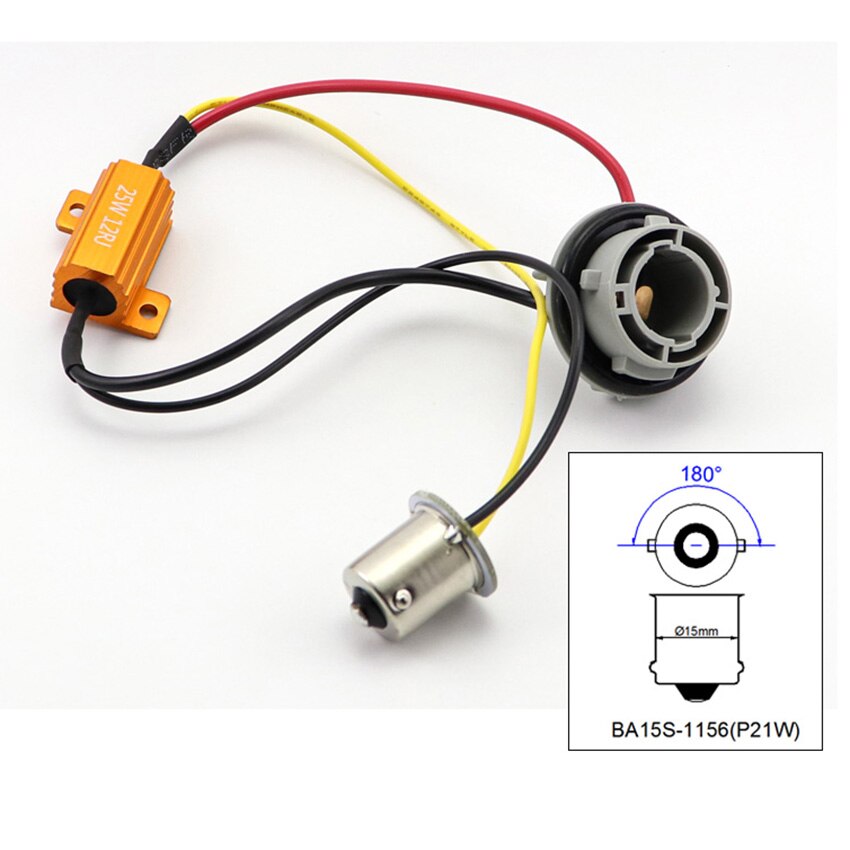 Auto Bulb Socket 1156 BA15S BAU15S P21w Led Canbus... – Grandado