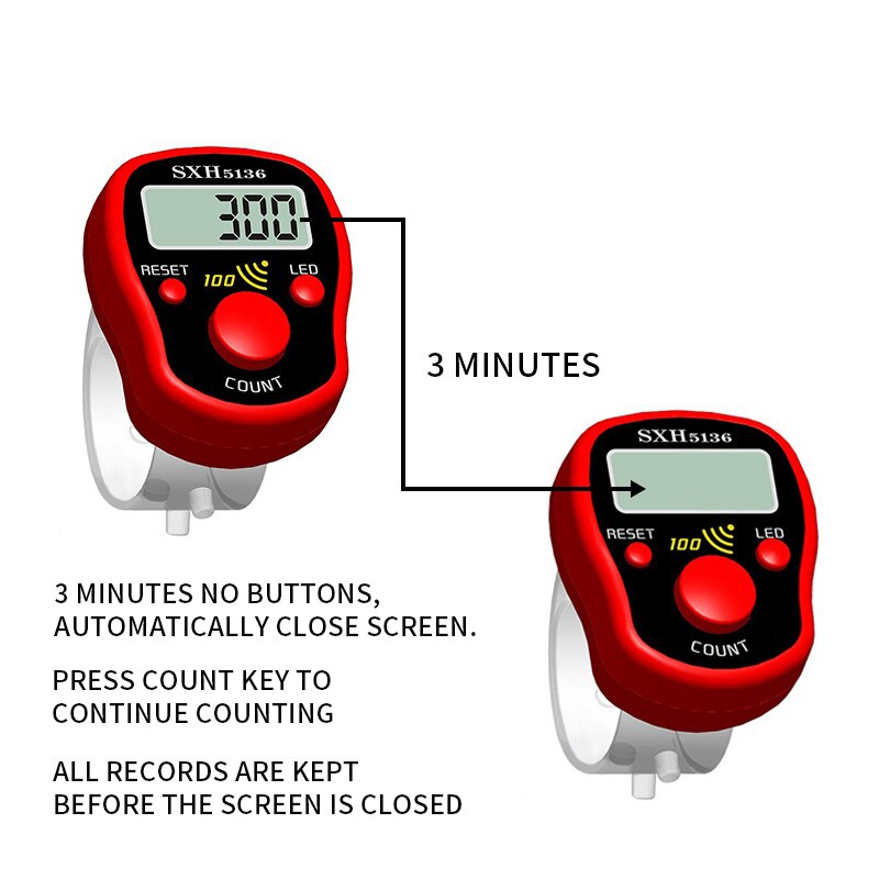 Stitch Marker Row Hand tally Finger Counter LCD El... – Grandado