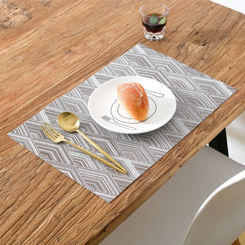Inyahome Vinyl Placemats Table Mat Non-Slip Heatpr... – Vicedeal