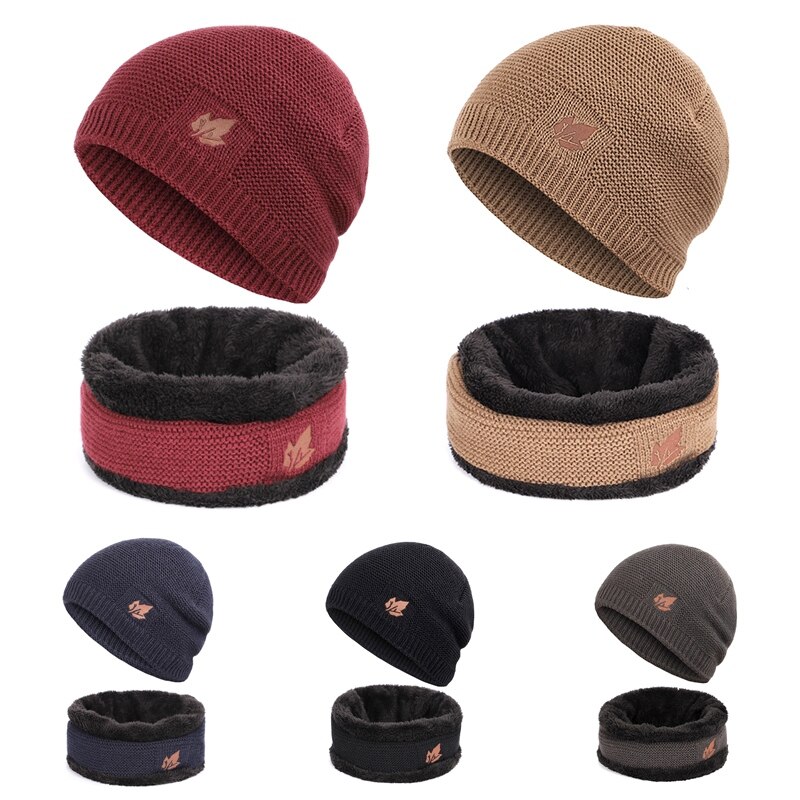 Mannen Vrouwen Unisex Winter Beanie Hoeden Sjaal S... – Grandado