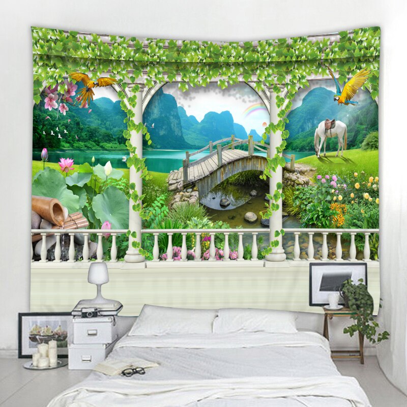 Beautiful tapestry 3d digital printing landscape t... – Vicedeal