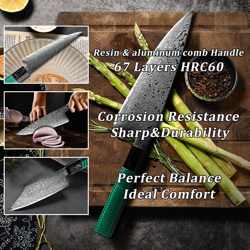 GRANDSHARP 1PCS or 4 PCS Kitchen Knife Sets vg10 J... – Grandado