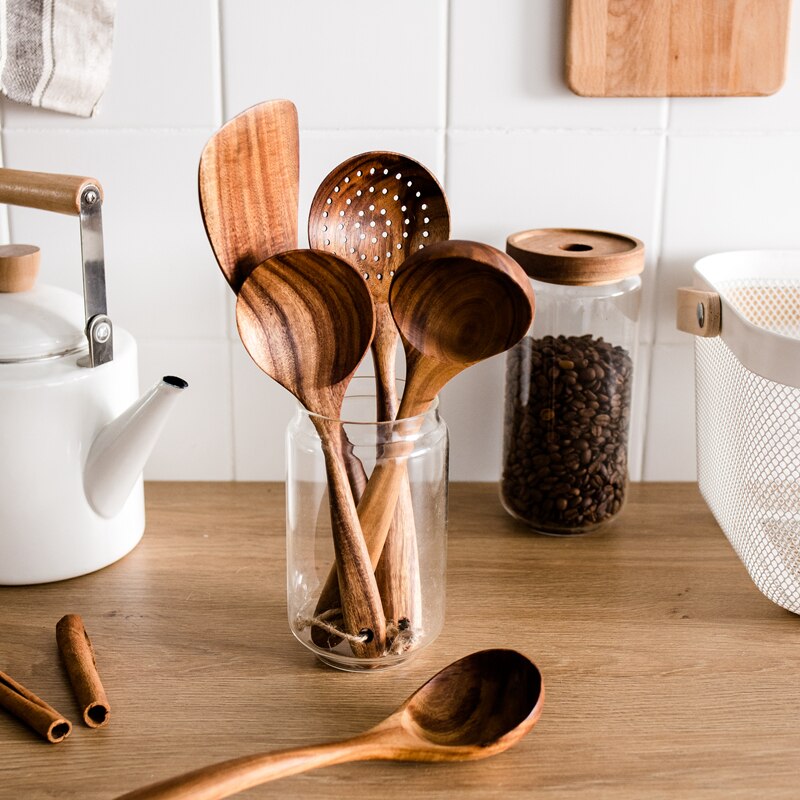 Thailand Teak Natuurlijke Houten Servies Lepel Pol... – Grandado