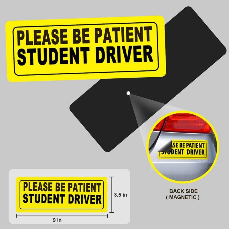 Student Driver Magnet Safety Sign Vehicle Bumper M... – Grandado