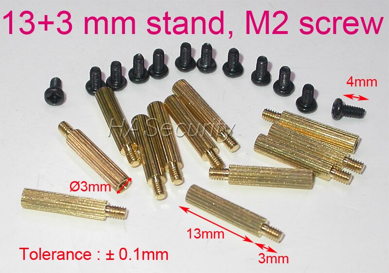 12pcs 13+3mm brass stand / brace / puncheon with M... – Grandado
