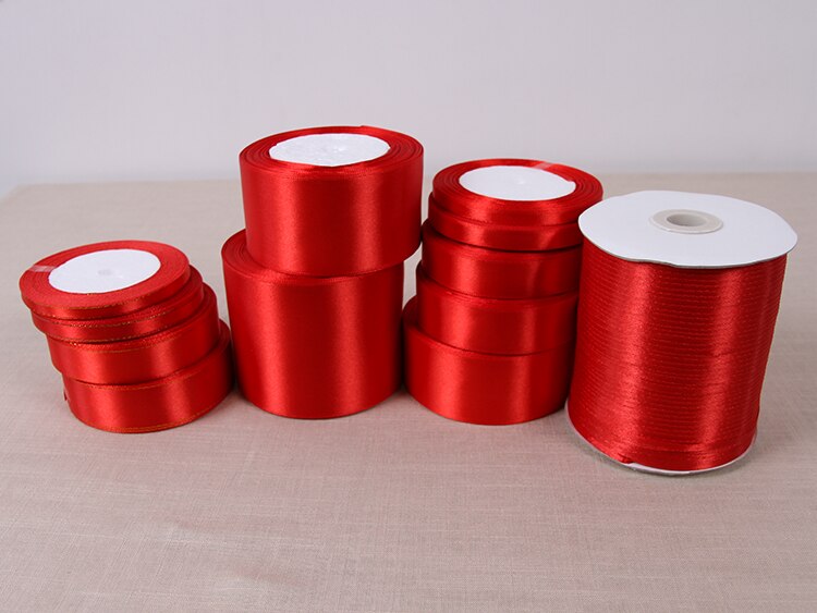 6-10-12-15-20-25-40-50mm Red Satin Ribbons 22Meter... – Grandado