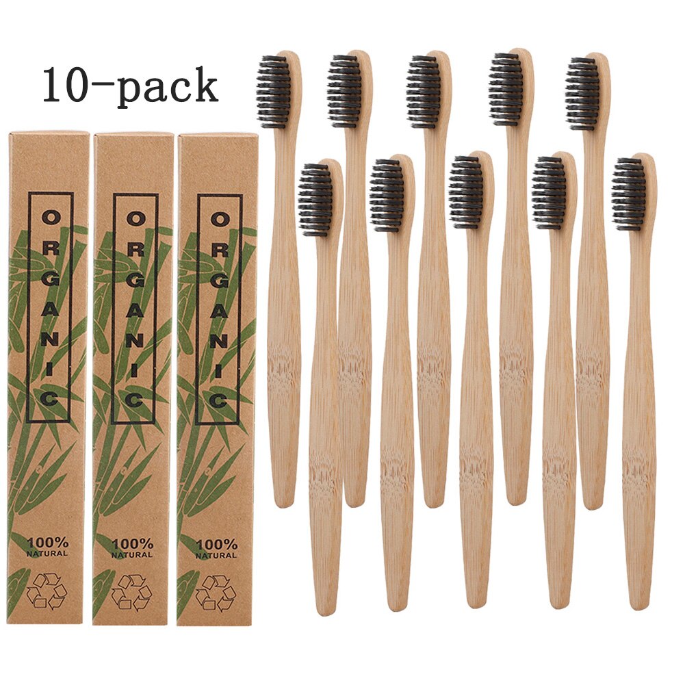 10Pcs Soft Bristles Bamboo Toothbrushes Eco Friend... – Vicedeal