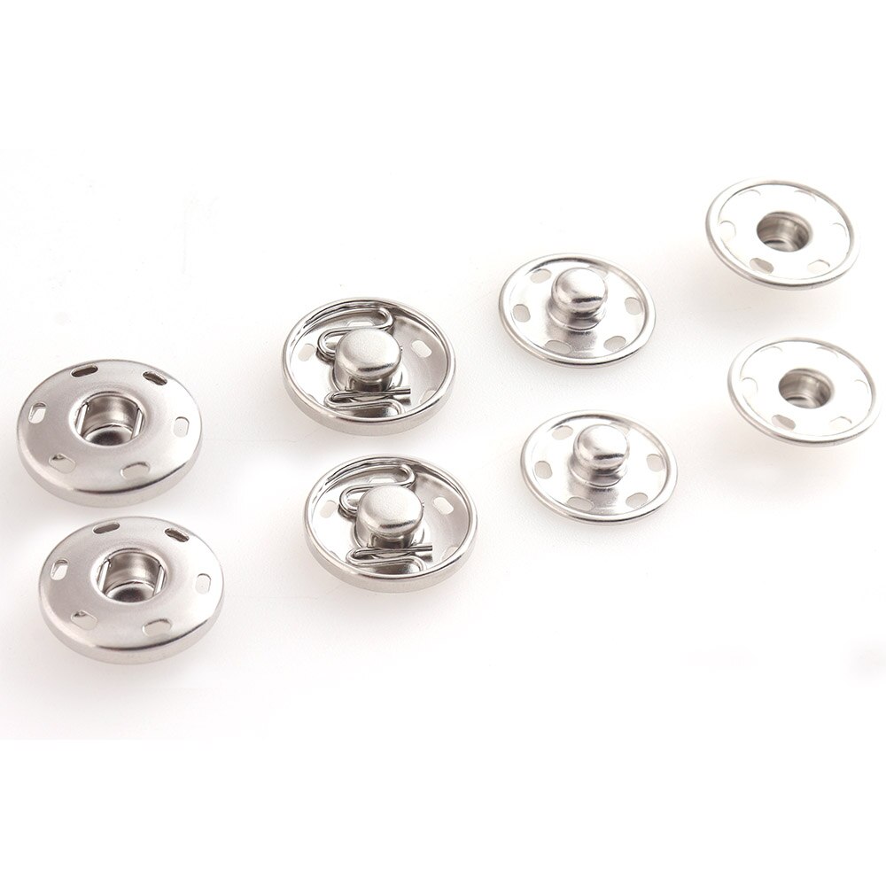 Silver Press Studs Round Snap Button Copper Snap F... – Vicedeal
