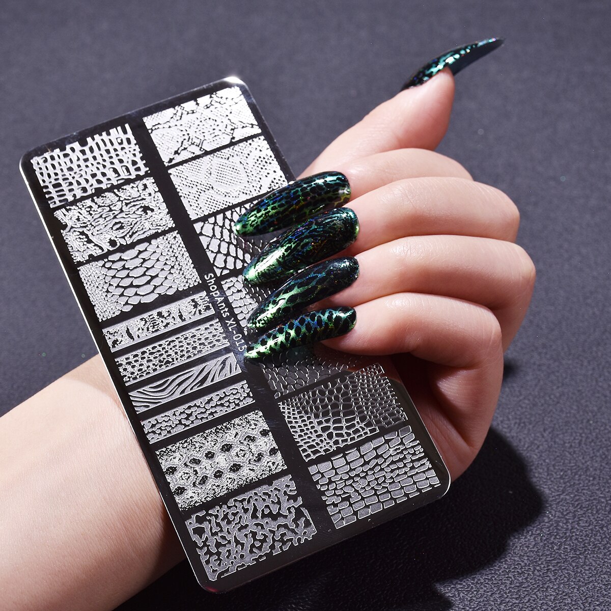 6*12cm Rectangle Nail Art Stamping Plate Snake Ani... – Vicedeal