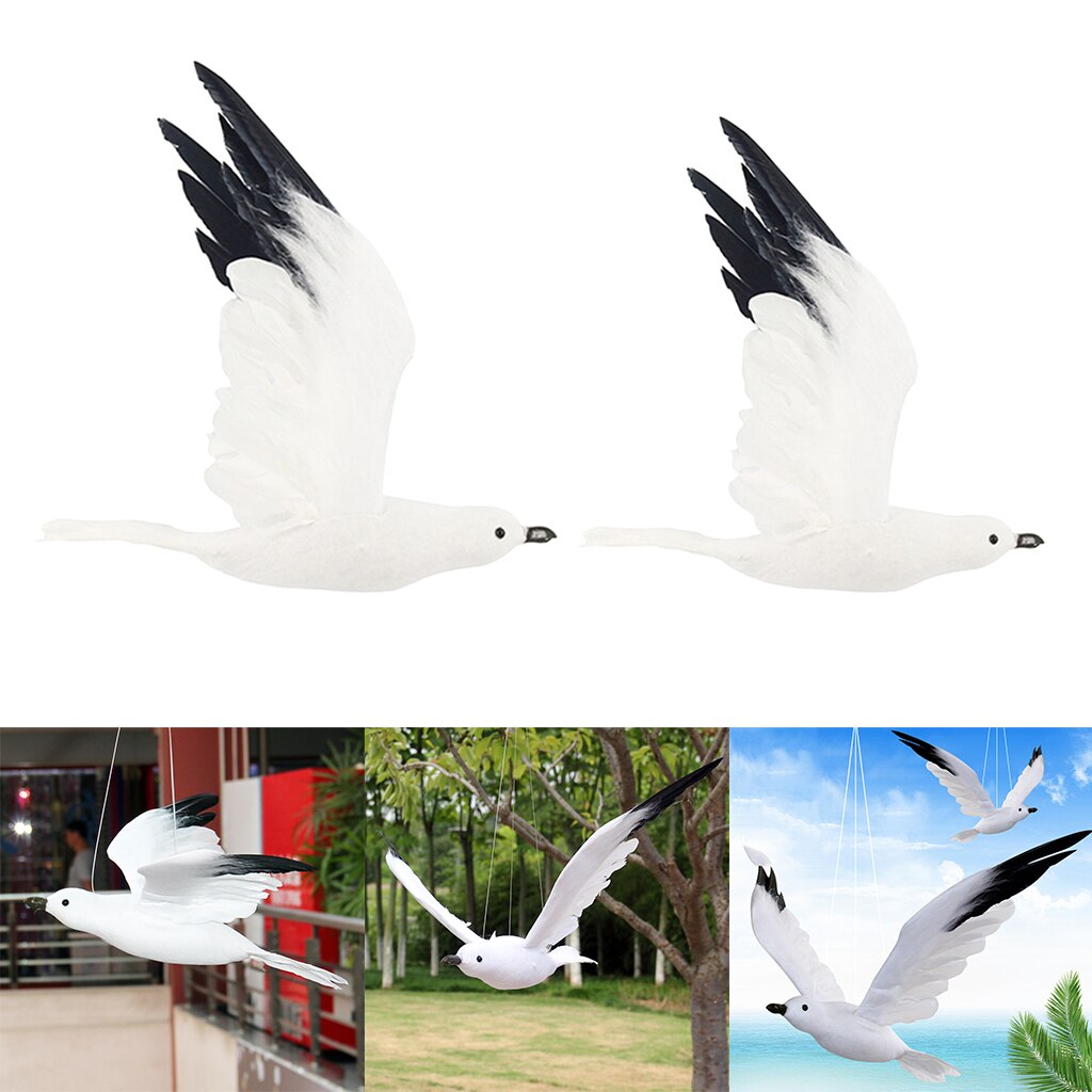 2pcs Realistic Flying Seagull Statue Indoor/Outdoo... – Vicedeal