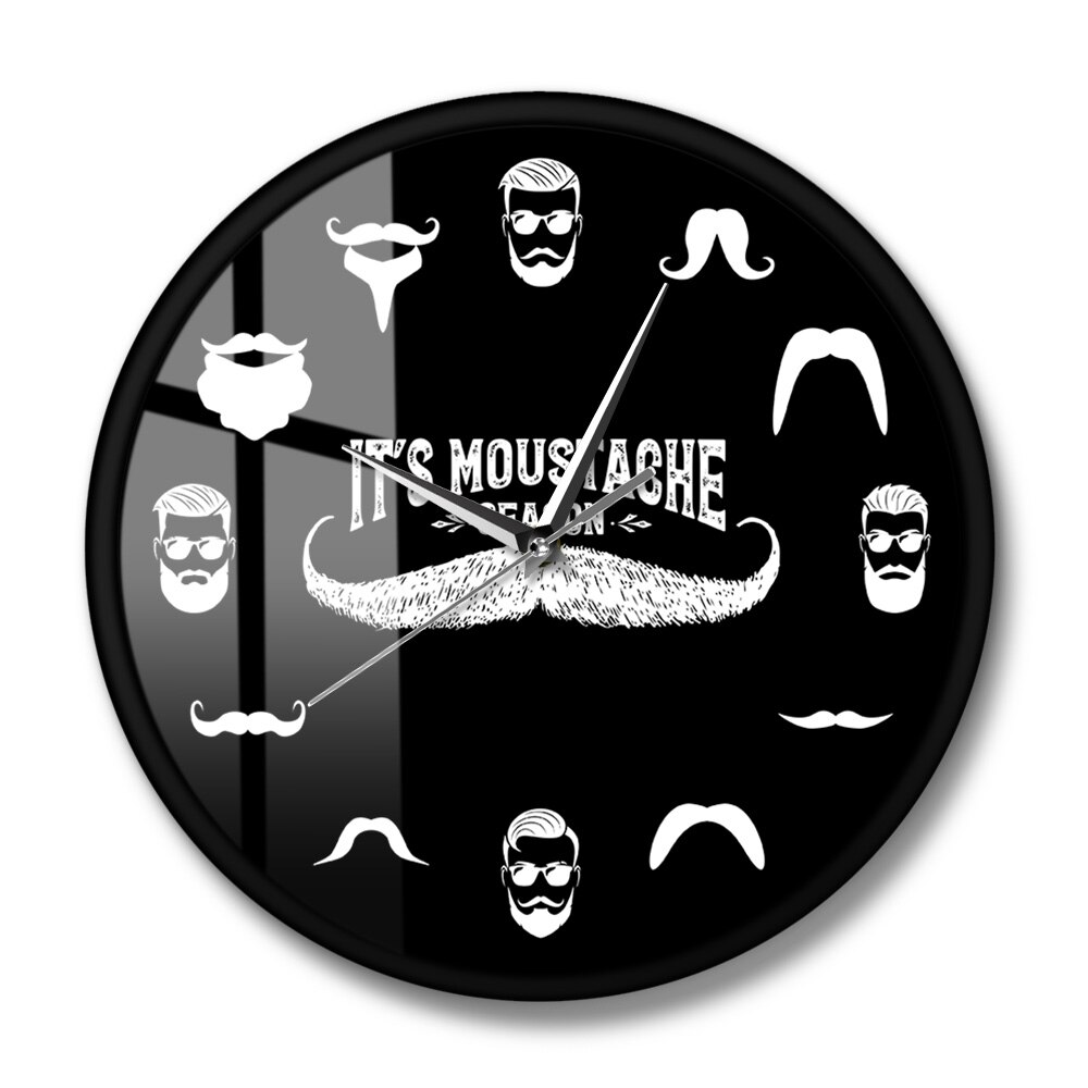 Hipster Mens Beard Season Funny Wall Clock Beard a... – Vicedeal