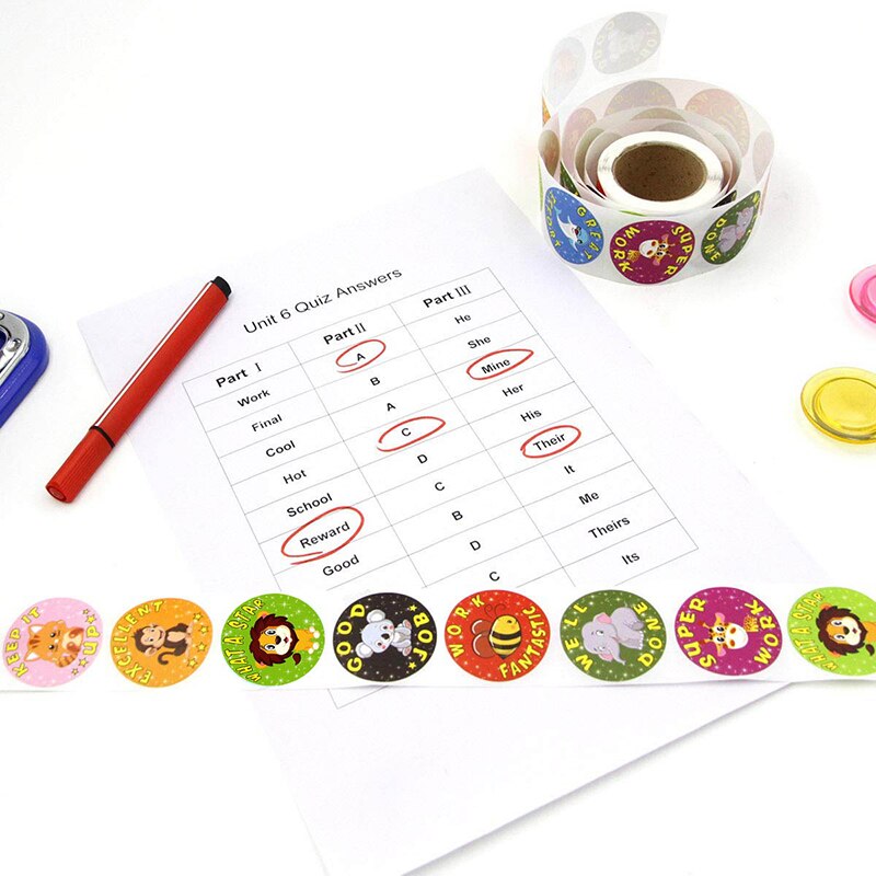 8 cute animal labels with patterns, encouragement ... – Vicedeal