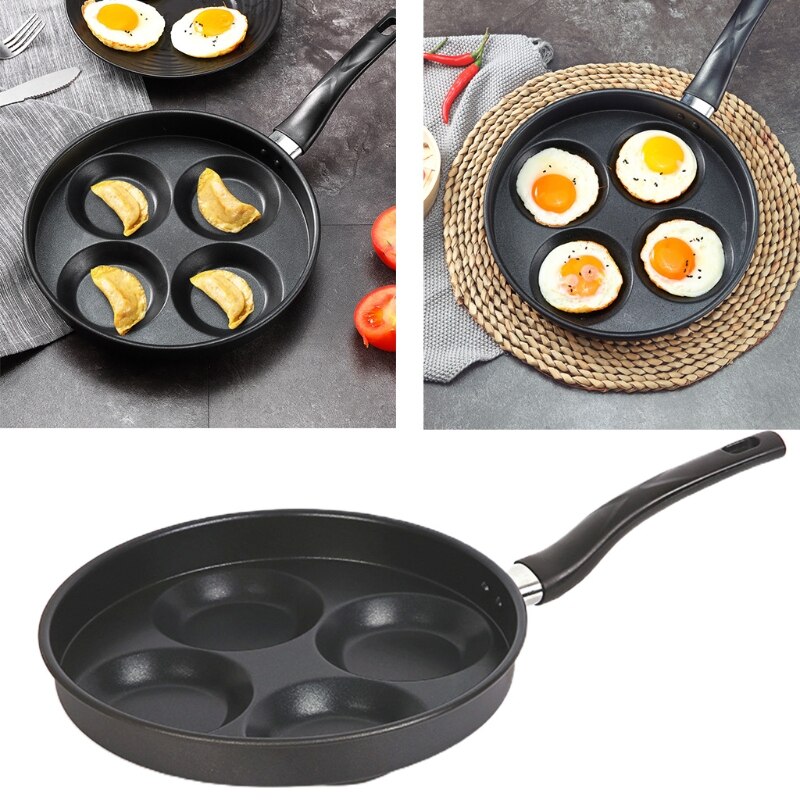 4-hole omelette pan for eggs ham pan cake pan oil-... – Grandado