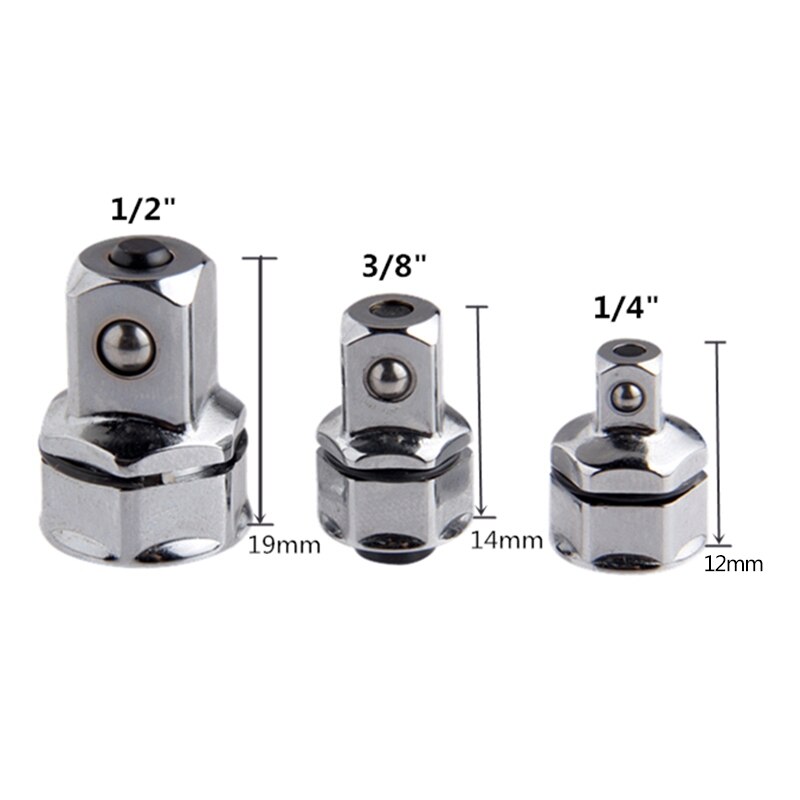 3-Piece Wrench Socket Adapter Set 1/4 Inch 3/8 Inc... – Grandado