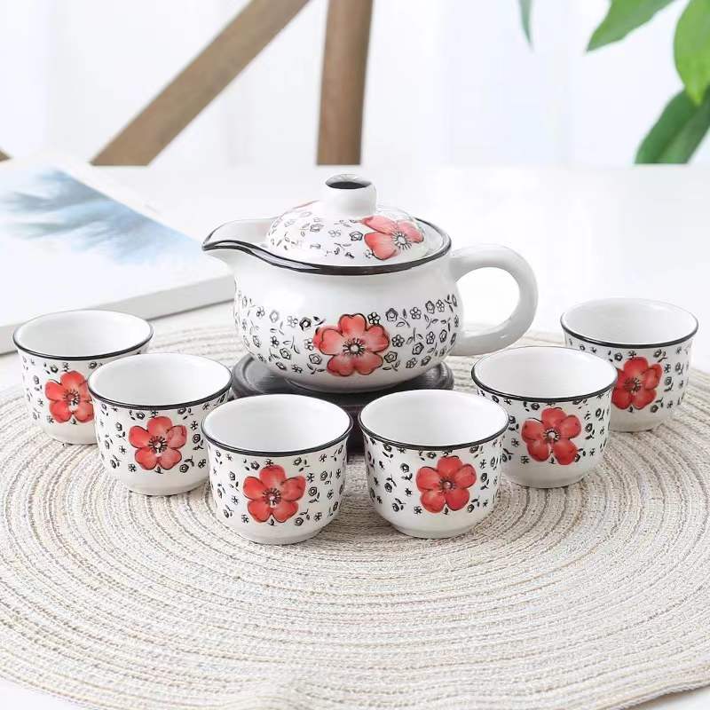 Luxury 7-Piece Ceramic Kung Fu Tea Set Japanese-St... – Grandado