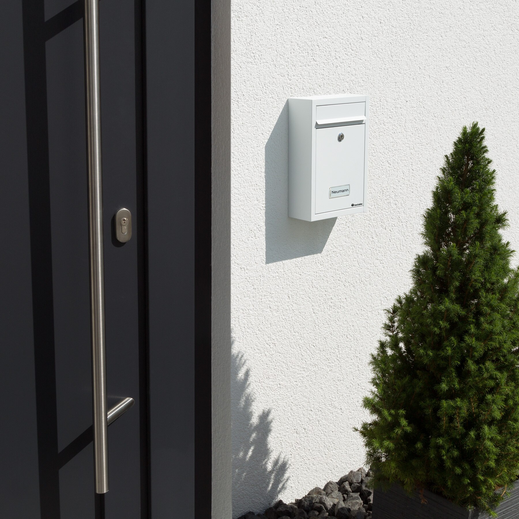 Tectake Briefkasten Edwin Weiß-Briefkasten außerha... – Grandado