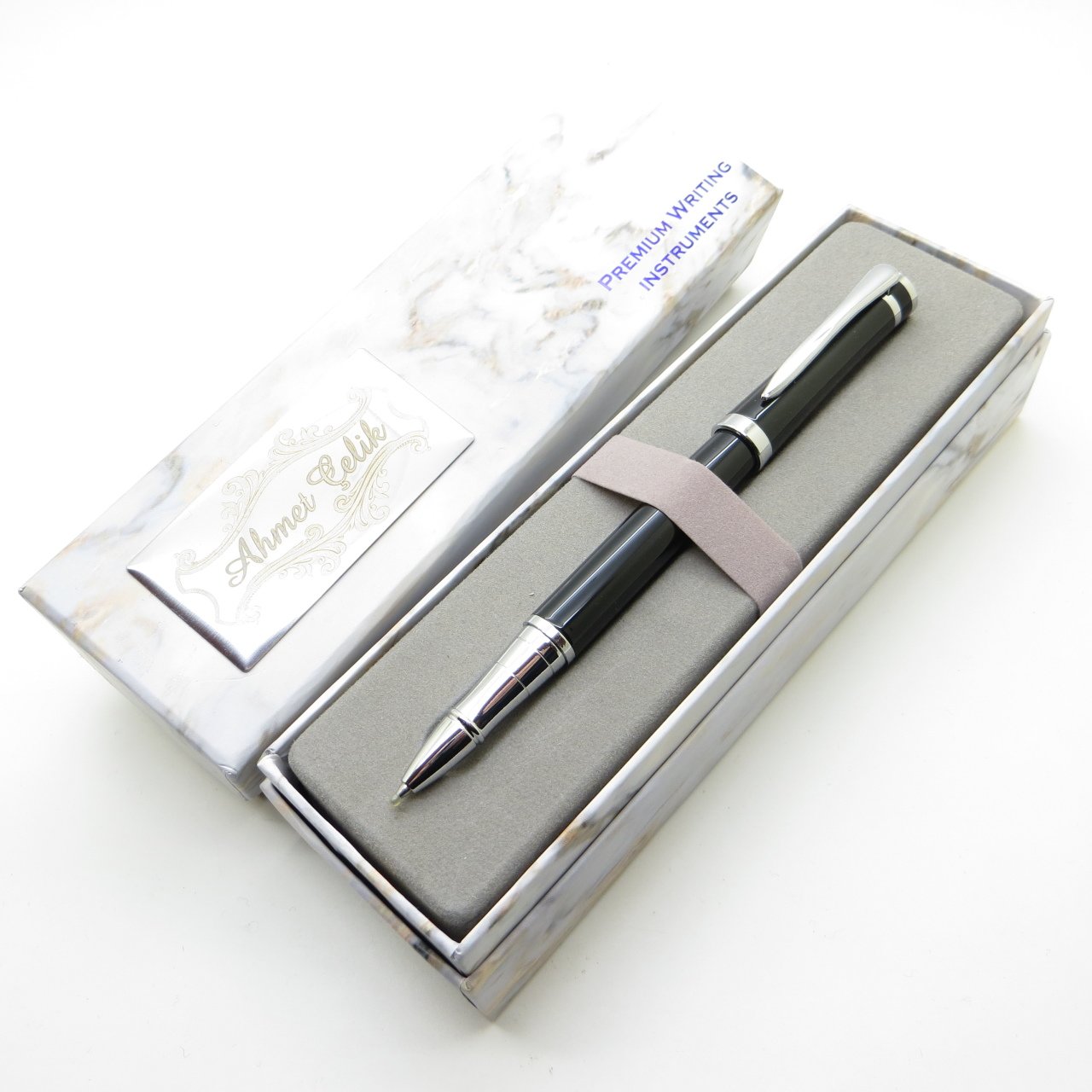 Wings Marble R99 Bright Black Chrome Roller Pen | ... – Vicedeal