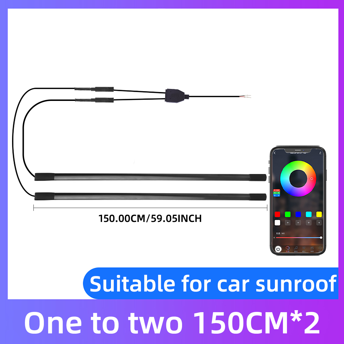 150cm Sunroof LED Strip Symphony Ambient Lamp RGB ... – Grandado