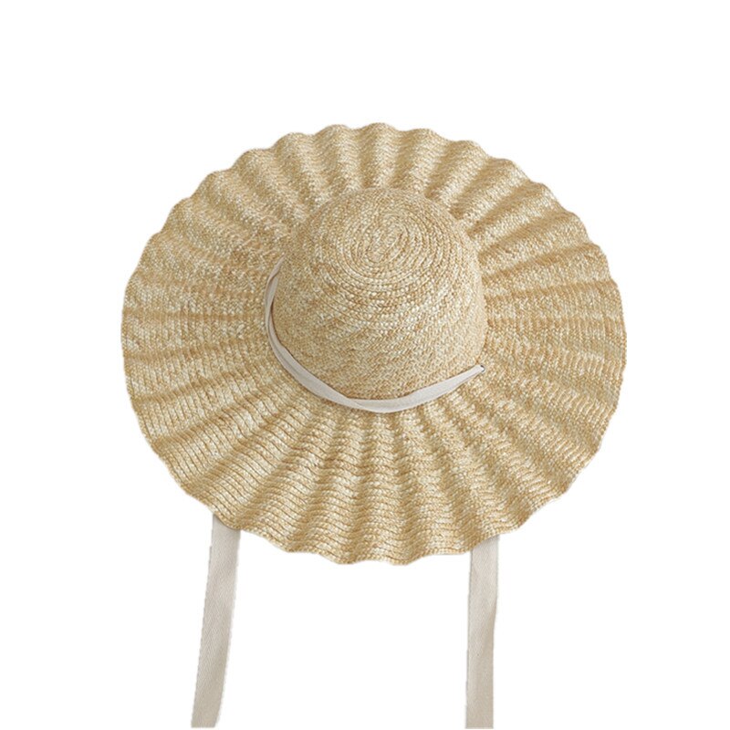 Large Brim Ribbon Straw Hat Summer Hats for Women ... – Vicedeal
