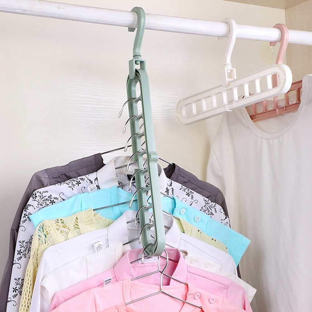 Perforated support clothes rack nine-hole hanger c... – Vicedeal