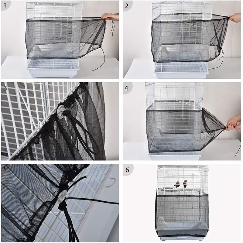 Universele Vogelkooi Cover Zaad Catcher Gaas Mesh ... – Vicedeal