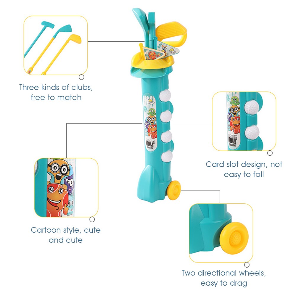 Blue 1 SET Mini Plastic Golf Toy Mini Golf Toys Se... – Grandado