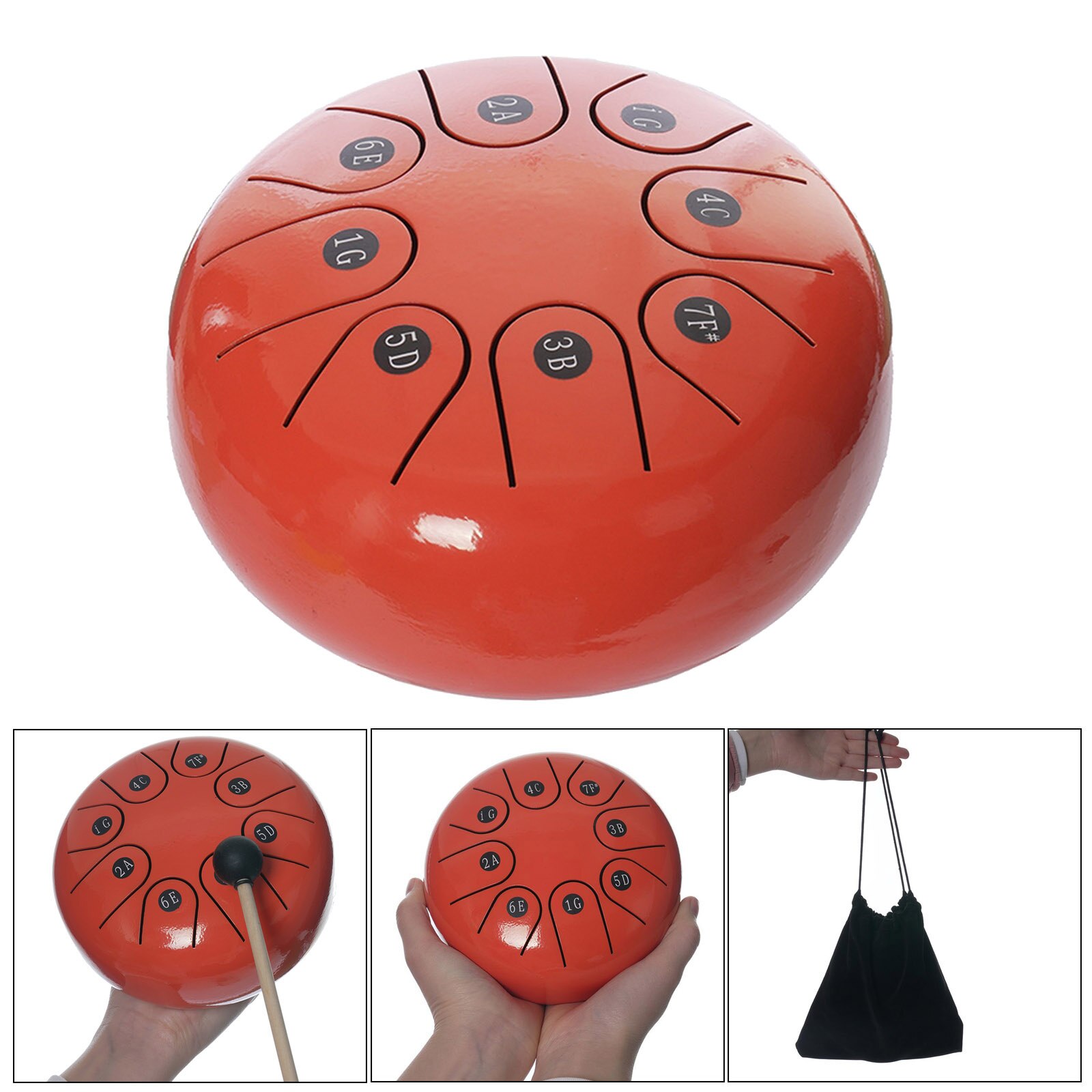 1pc Mini 8 Tone 6 Inch Handpan Tongue Drum Standar... – Grandado
