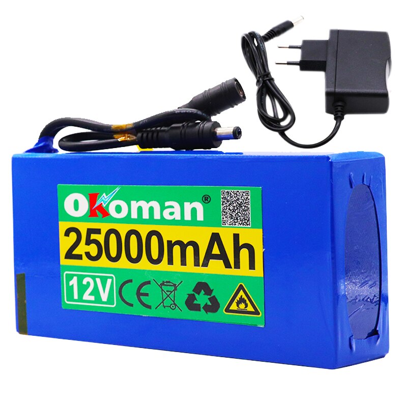 Super Rechargeable Portable Lithium-ion Battery DC 12V 25000mAh With EU ...