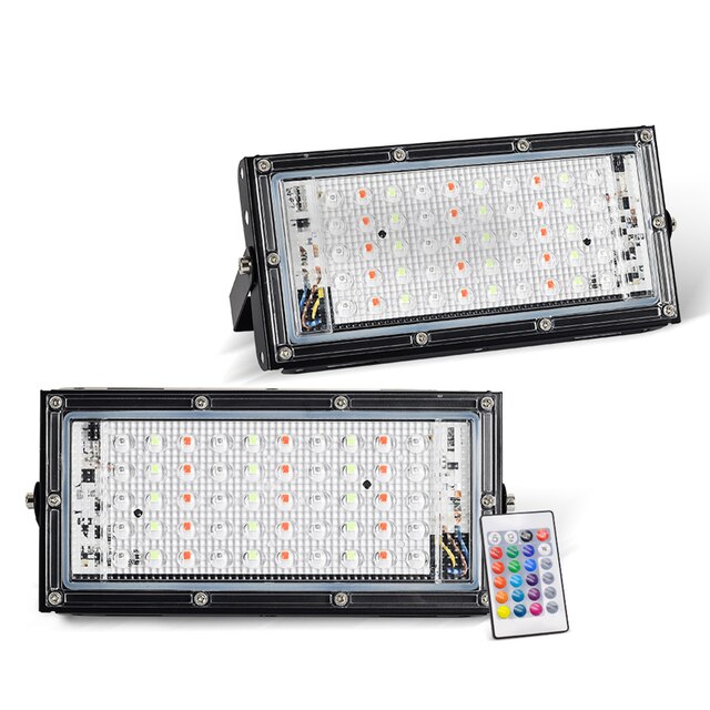 1/2/4 PCS LED Floodlight 50W RGB Projection Light ... – Grandado