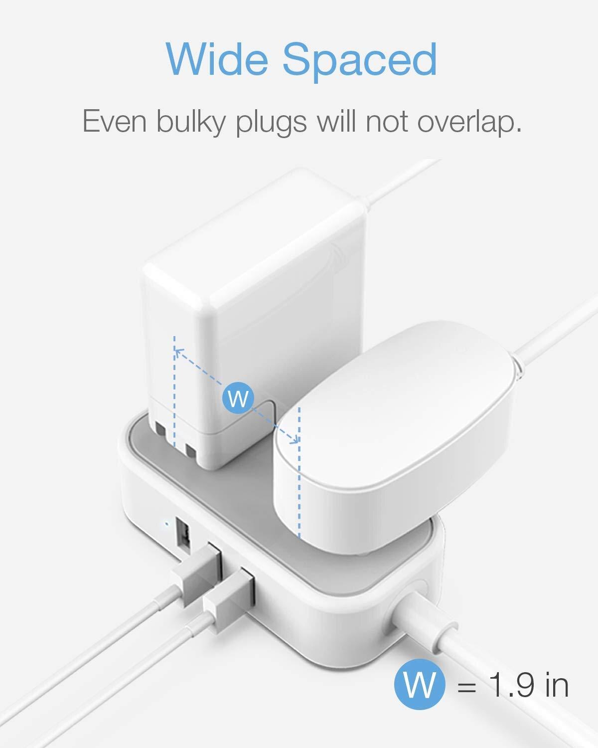 TESSAN US Extension Socket Travel Mini Power Strip... – Vicedeal