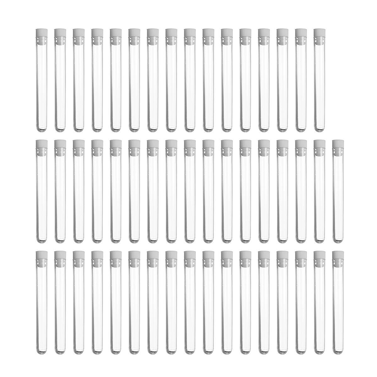 100Pcs Clear Plastic Test Tube With Cap 12x100mm U... – Vicedeal