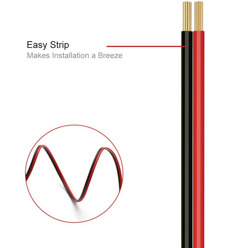 2Pin Wire 100M 22AWG 12V/24V Extension Cord Red An... – Vicedeal