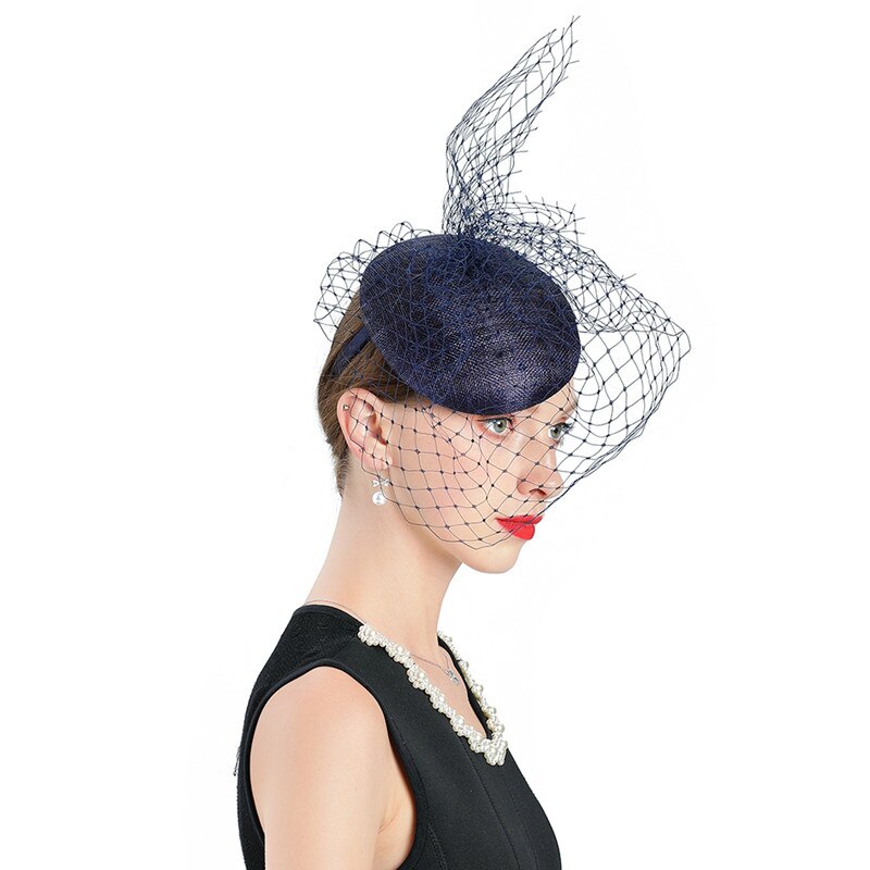 Fascinator Hats for Women Blue Fedoras Cap Wedding... – Grandado