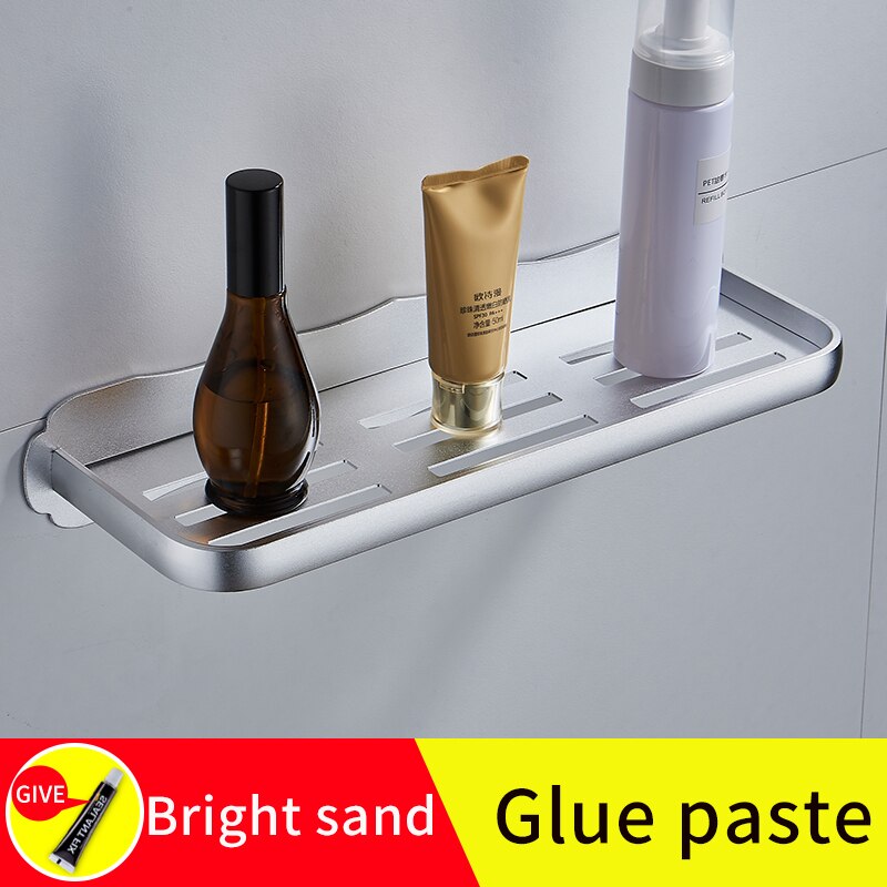 Badeværelse hylde organizer sort vægmonteret bruse... – Vicedeal