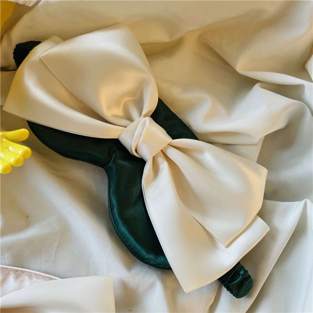 Soft Silk Big Bow Sleeping Eye Mask Eye Shade Cove... – Vicedeal