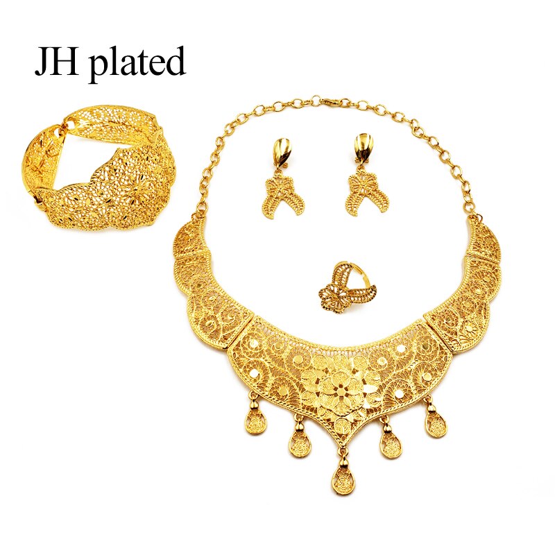 Dubai luxury gold color jewelry set African weddin... – Grandado