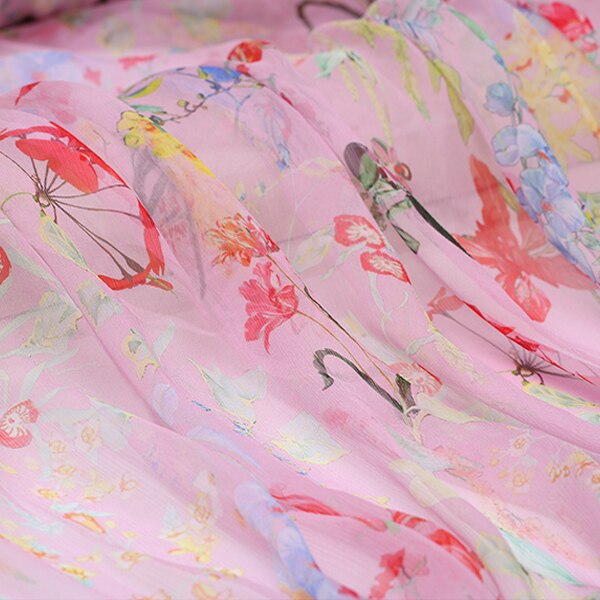 3 colors digital printing silk fabric flower shado... – Vicedeal