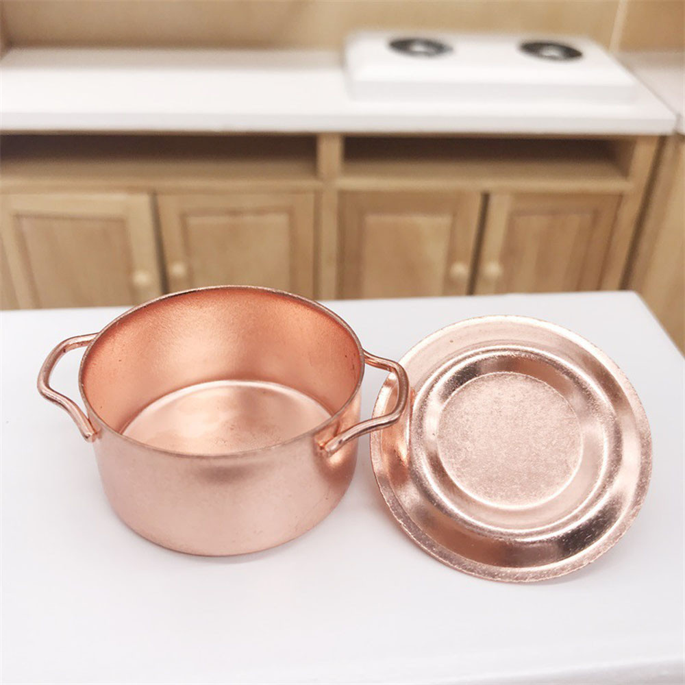 1/12 Scale Copper Cooking Pan Pot 1/12 Dollhouse M... – Grandado