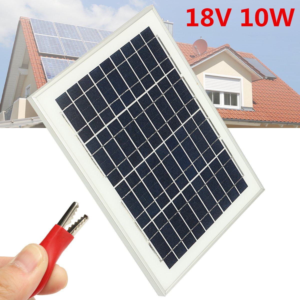 18V Solar-Powered Panel 10W 1550 L/H Water Pump Ga... – Vicedeal