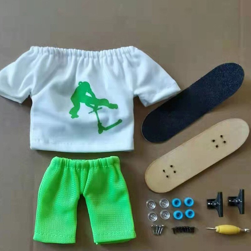 Tech Wood Finger Skateboard Set Fingerboard Clothe... – Vicedeal