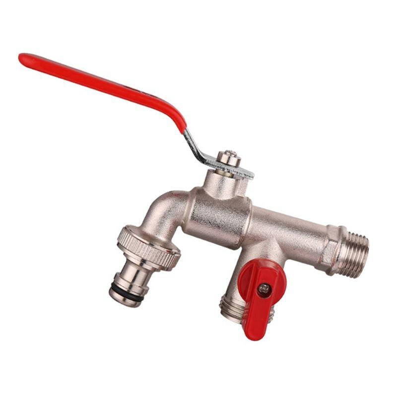 90 Degree Double Valve Water Tap Durable Brass Fau... – Grandado