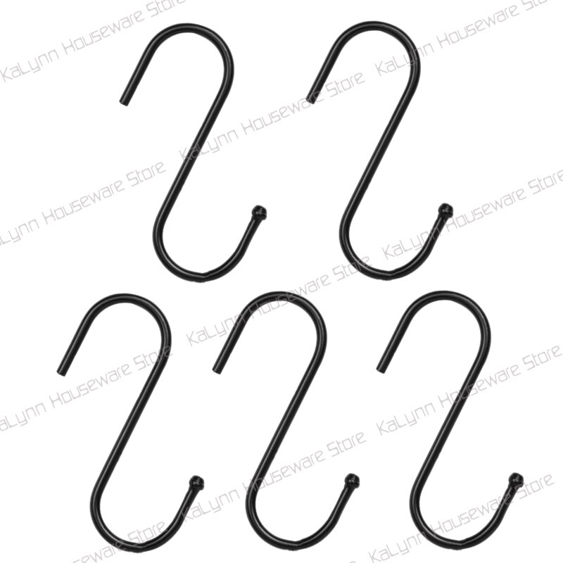 Svarta s krokar 9cm stål s-formade krokar metall s... – Grandado