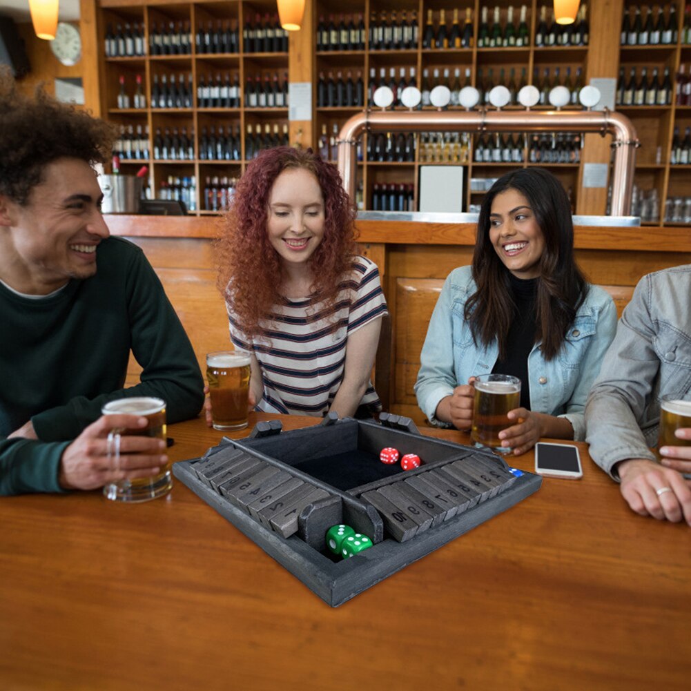 Four-Sided Digital Flop Games Wooden Board Game Fu... – Grandado