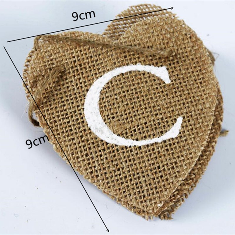 CARDS Heart Shape Hessian Bunting Banner Rustic Pa... – Grandado