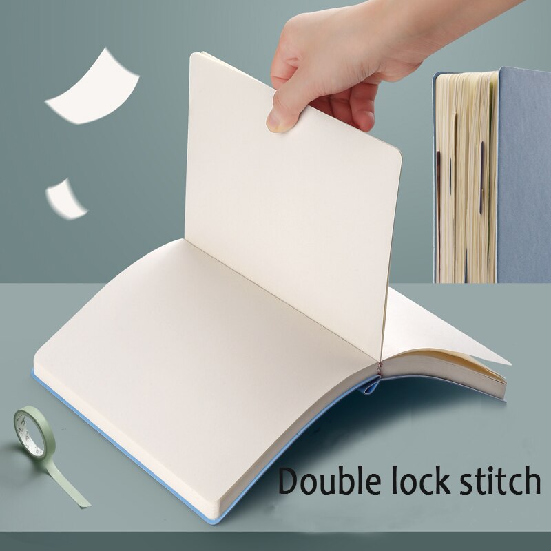 400 Pages Mitation Leather Blank Notebook A5 Daily... – Grandado